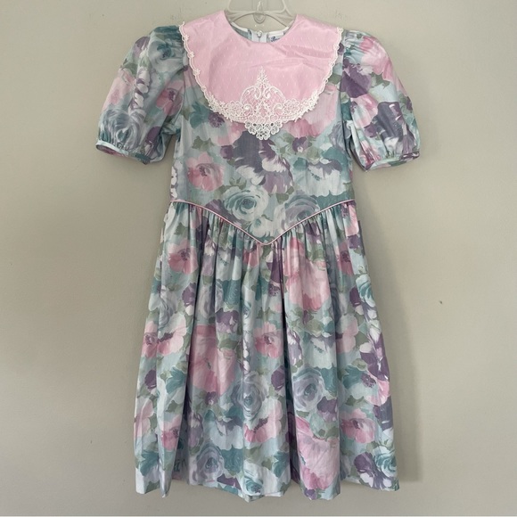 Bryan | Dresses | Vintage Bryan Girls Floral Cottagecore Puff Sleeve 8s ...